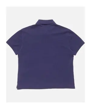 Acne Studios Logo Embroidered Polo T-shirt - Navy
