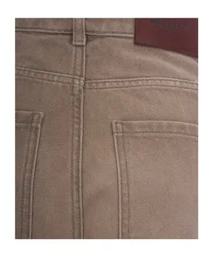 Max Mara Logo Patch Barrel-leg Jeans