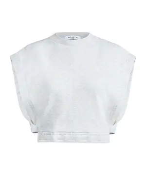 Alaïa Fleece Jersey Crop Top