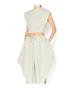 Alaïa Fleece Jersey Crop Top