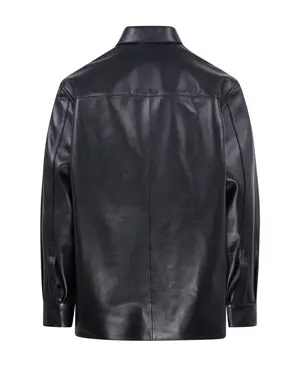 Loewe Logo-embossed Leather Jacket