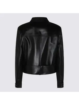 Celine Soft Lambskin Leather Belted Jacket