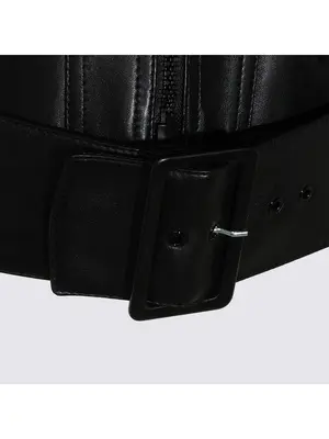 Celine Soft Lambskin Leather Belted Jacket