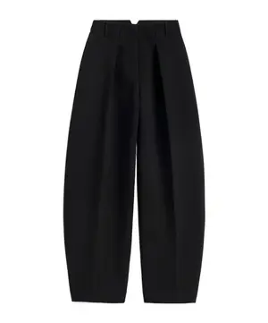 Jacquemus Ovalo High Waist Wide Leg Trousers - Black