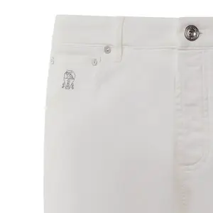 Brunello Cucinelli Logo Embroidered Jeans