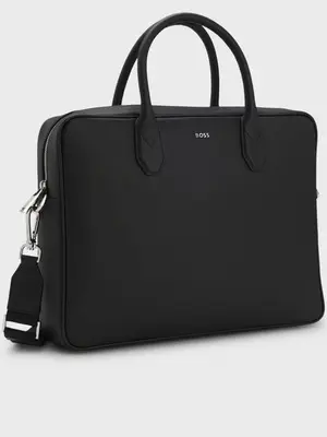 Hugo Boss Grained Document Case With Logo Lettering