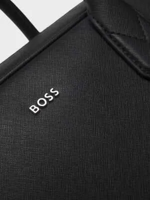 Hugo Boss Grained Document Case With Logo Lettering