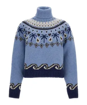 Alanui Turtleneck Sweater - Blue