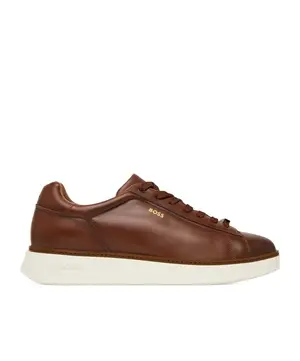 Hugo Boss Lace-up Low-top Sneakers - Medium Brown