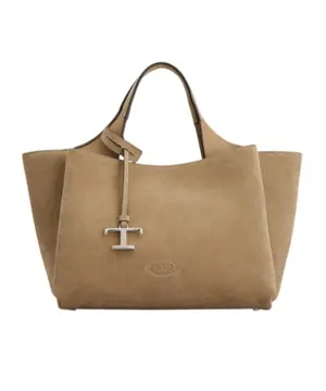 TOD'S Bag In Suede Mini - Beige
