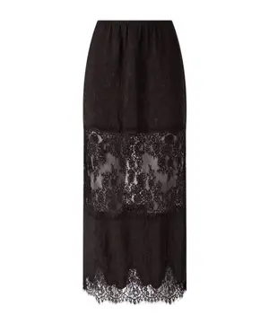 Pinko Lace Pencil Skirt - Black