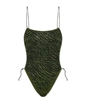 Oseree Halter One-piece Swimsuit - Green