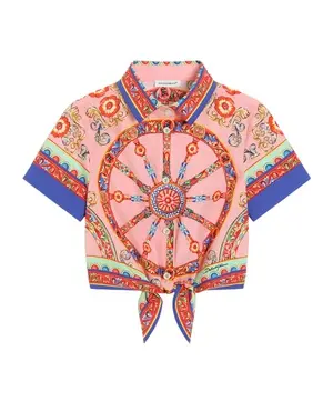 Dolce & Gabbana Carretto-print Poplin Shirt - Multi-color