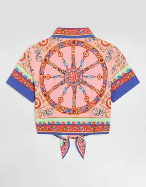 Dolce & Gabbana Carretto-print Poplin Shirt