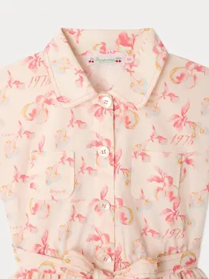 Bonpoint Belted Waist Floral Printed Shirt Dress