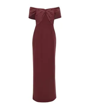 Rebecca Vallance Cava Long Off-shoulder Dress