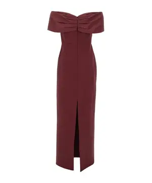 Rebecca Vallance Cava Long Off-shoulder Dress