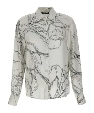Fabiana Filippi Pattern-printed Long-sleeved Shirt - Gray