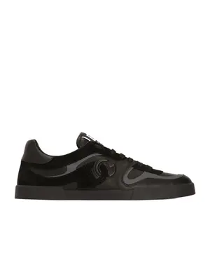 Dolce & Gabbana Dolce Gabbana Portofino Logo Patch Sneakers - Black
