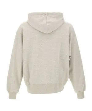 Drole De Monsieur Slogan Zip Hoodie - Grey