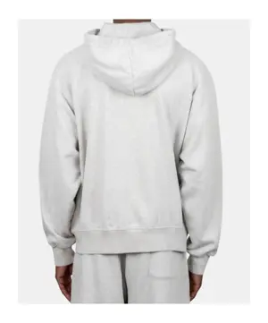 Drole De Monsieur Slogan Zip Hoodie - Grey