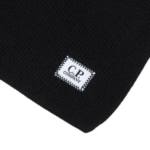 C.P. COMPANY Logo-patch Knitted Scarf