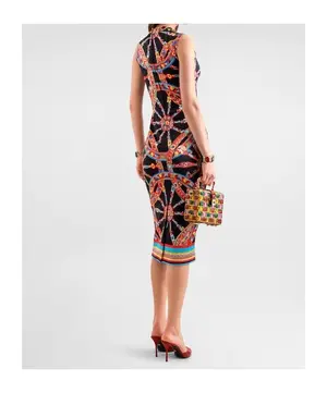 Dolce & Gabbana Carretto-print Satin Dress