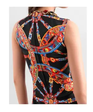 Dolce & Gabbana Carretto-print Satin Dress