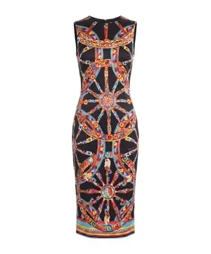 Dolce & Gabbana Sleeveless "carretto" Print Midi Dress - Multicolor