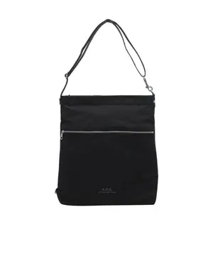 A.p.c. Zippered Shoulder Bag - Black