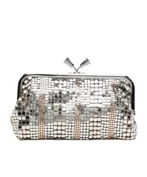 ANYA HINDMARCH Sequin-embellished Clutch Bag - Gray