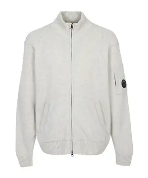 C.P. COMPANY Zip-up Cardigan With Ribbed Hem