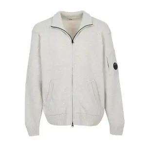 C.P. COMPANY Zip-up Cardigan With Ribbed Hem