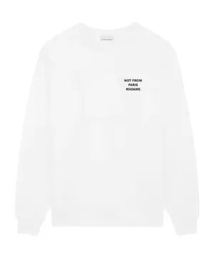 Drole De Monsieur Not From Paris" Sweatshirt - White