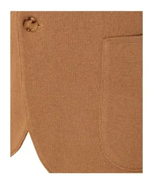 LARDINI Single Breasted Brooch Detailed Blazer