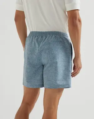 Brunello Cucinelli Allover Printed Drawstring Swim Shorts