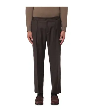 BRIGLIA 1949 Casual Trousers With Belt Loops - Black
