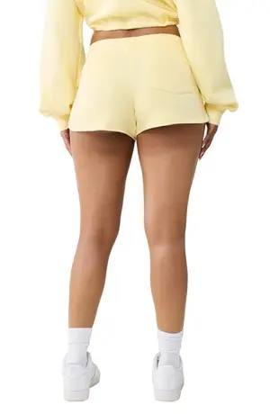 True Religion Zip Pocket Dolphin Hem Shorts - Double Cream