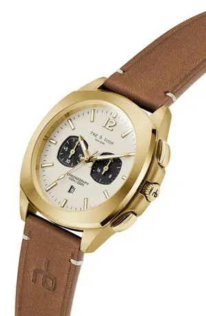 Rag & Bone Bleeker Chronograph Leather Strap Watch