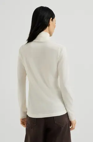 Brunello Cucinelli Cashmere And Silk Lightweight Turtleneck Sweater