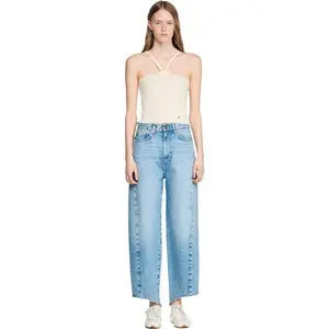Sandro Short Ribbed Knit Top