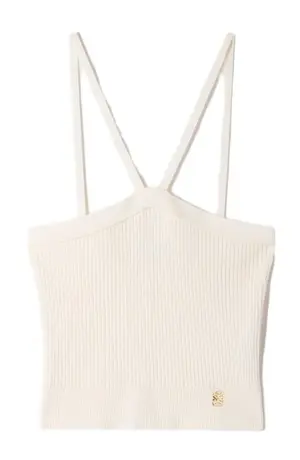 Sandro Short Ribbed Knit Top
