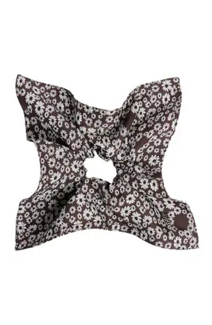 Sandro Floral-print Scrunchie - Brown