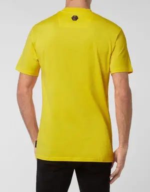 Philipp Plein T-shirt Round Neck Ss Tm Hexagon - Yellow