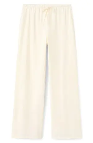 Mango Drawstring Mid Rise Straight Leg Pants