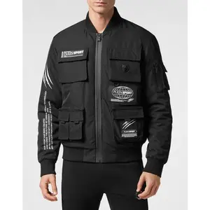 PLEIN SPORT Nylon Bomber - Black