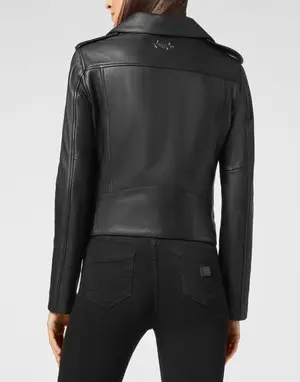 Philipp Plein Biker Leather Jacket