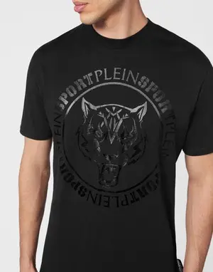 PLEIN SPORT T-shirt Round Neck Ss Carbon Tiger