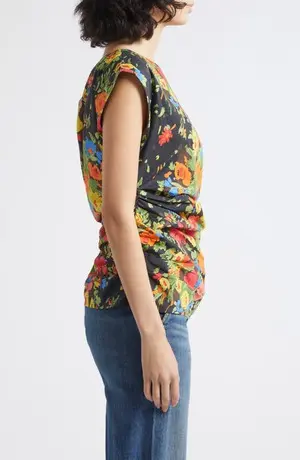 A.L.C. Nara Floral Off The Shoulder Cotton Top