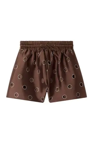 Sandro Distressed Rhinestone Shorts